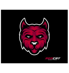 Cat esport gaming mascot logo template modern Vector Image