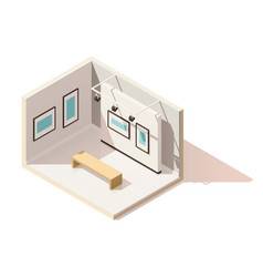Isometric museum building Royalty Free Vector Image