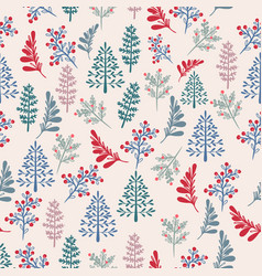Christmas seamless pattern with fur tree branches Vector Image