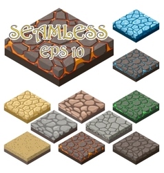 Isometric game map template Royalty Free Vector Image