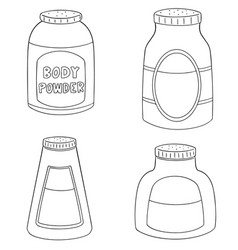 Set body powder Royalty Free Vector Image - VectorStock