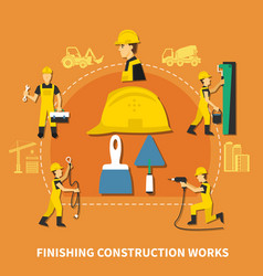 Construction worker infographic Royalty Free Vector Image