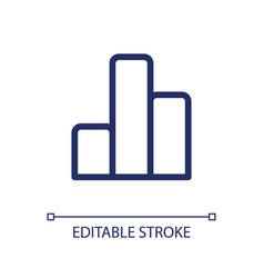 Flat linear graph chart Royalty Free Vector Image