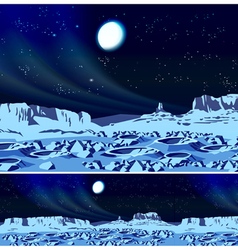 Outer space surface landscape Royalty Free Vector Image