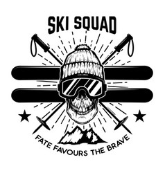 Snowboarding goggles extreme logo and label Vector Image