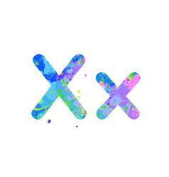 Letters m uppercase and lowercase Royalty Free Vector Image