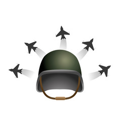 Cartoon fighter pilot Royalty Free Vector Image
