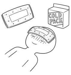 Set cold pack Royalty Free Vector Image - VectorStock