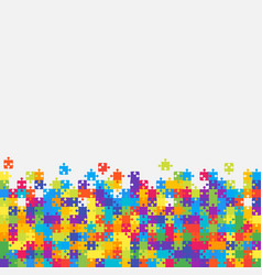 Colorful background puzzle jigsaw puzzle banner Vector Image