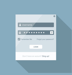 Log in box design isolated on white background Vector Image