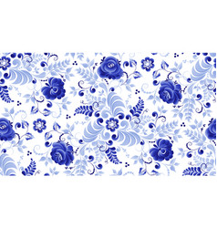 Gzhel pattern Royalty Free Vector Image - VectorStock