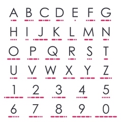 Latin alphabet in international morse code Vector Image