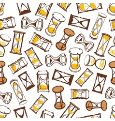 Seamless abstract hourglasses pattern Royalty Free Vector
