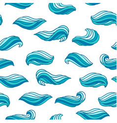 Seamless wave pattern background with sea river Vector Image
