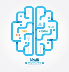 Infographic brain design conceptual Royalty Free Vector