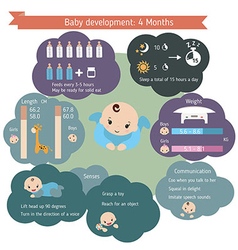 Child development infographics Royalty Free Vector Image