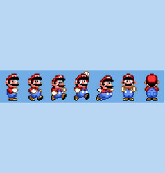 Super mario world pixelated retro video game Vector Image