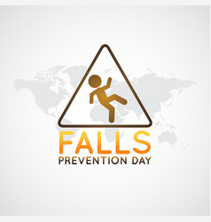 Falls prevention logo icon Royalty Free Vector Image
