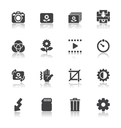 Photography icons and Camera Function Icons Vector Image