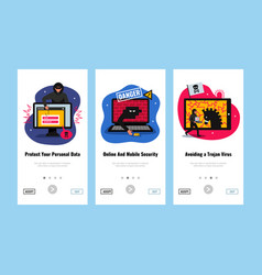 Hacker banners set Royalty Free Vector Image - VectorStock