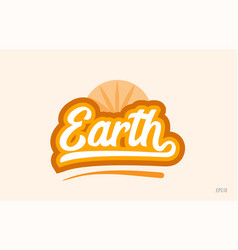 Cheerful orange color word text logo icon Vector Image