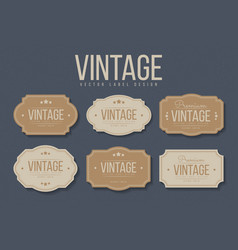 Set vintage labels and frame design elements Vector Image