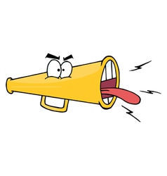 Angry business woman yelling through a megaphone Vector Image