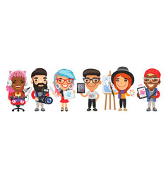 Cartoon network engineer Royalty Free Vector Image