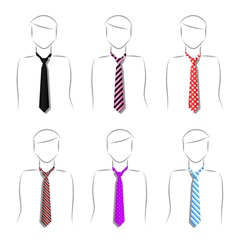 Bow tie set Royalty Free Vector Image - VectorStock
