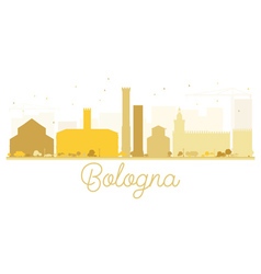Bologna italy city skyline golden silhouette Vector Image