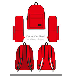 Backpack design template Royalty Free Vector Image