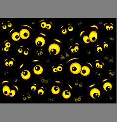 Spooky monster eyes in the dark halloween seamless