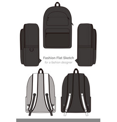 Backpack design template Royalty Free Vector Image