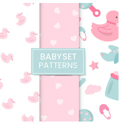 Nursery pattern set Royalty Free Vector Image - VectorStock