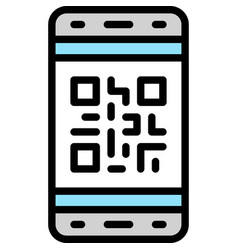 Qr code scan icon supermarket and shopping mall Vector Image
