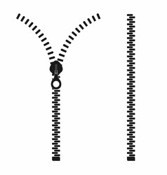 Open closed zipper fly zip fastener clasp locker Vector Image
