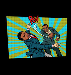 Two men dialogue Royalty Free Vector Image - VectorStock