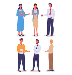 Business woman team set Royalty Free Vector Image