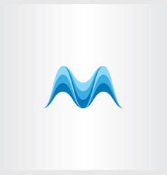 M letter wave logo Royalty Free Vector Image - VectorStock