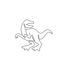 One continuous line drawing of aggressive Vector Image