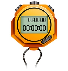 Person using digital stopwatch Royalty Free Vector Image