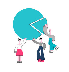 Effective teamwork flat isometric concept Vector Image