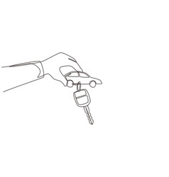 Hand holding car keys Royalty Free Vector Image