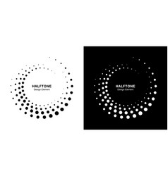 Halftone Dots Circle Frame Logo Emblem Design Vector Image halftone-dots-circle-frame-logo-emblem-design-vector-image