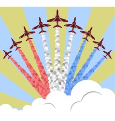 Red Arrows Planes Clipart