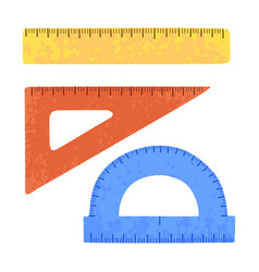 Set of student learning math tools Royalty Free Vector Image