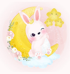 Little rabbits wall sticker Royalty Free Vector Image