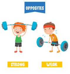 Strong and weak Royalty Free Vector Image - VectorStock