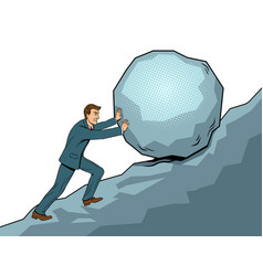 Man Pushing Rock Vector Images (over 120)