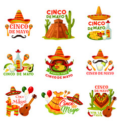 Cinco de mayo mexican holiday fiesta party sketch Vector Image